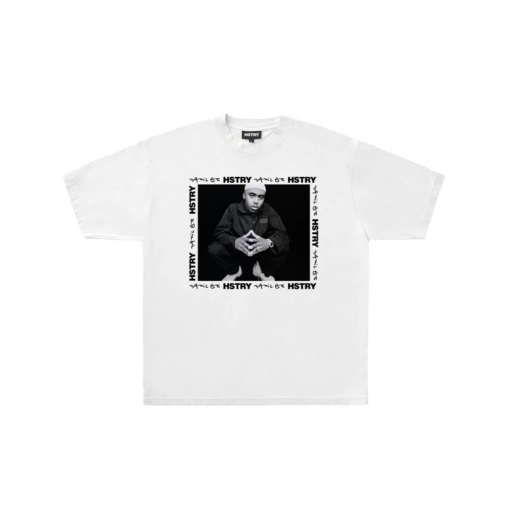 HSTRY x JAMIL GS, Hip Hop 50 / Nas T-Shirt (White) – Mass Appeal